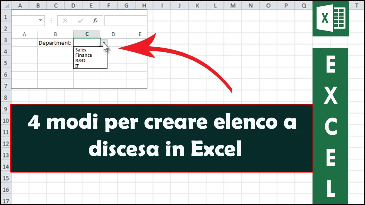 4 modi per creare elenco a discesa in Excel